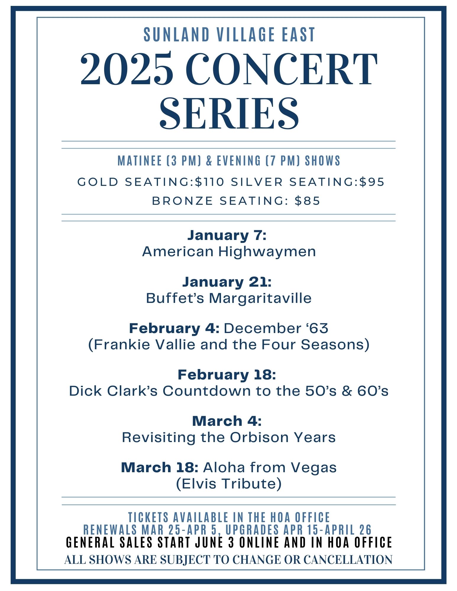 SVE Concert Series | Sunland Village East HOA