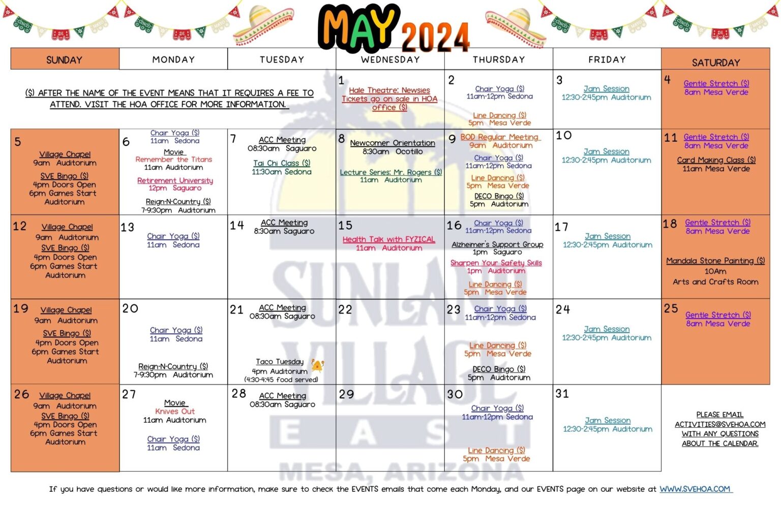 Activities | Sunland Village East HOA